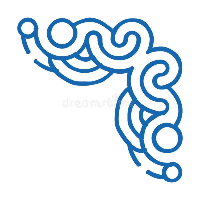 Curly Corner Flat Icon Doodle Illustration Stock Illustration ...
