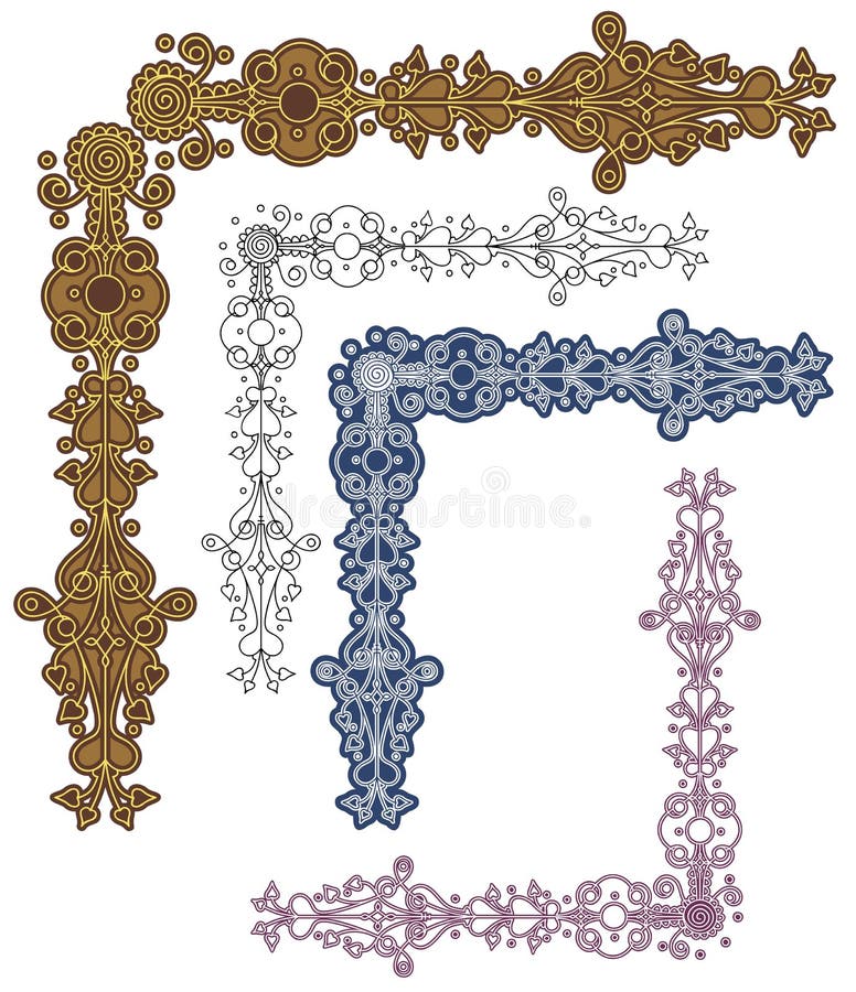 Curly Corner stock vector. Illustration of whimsical - 69520649