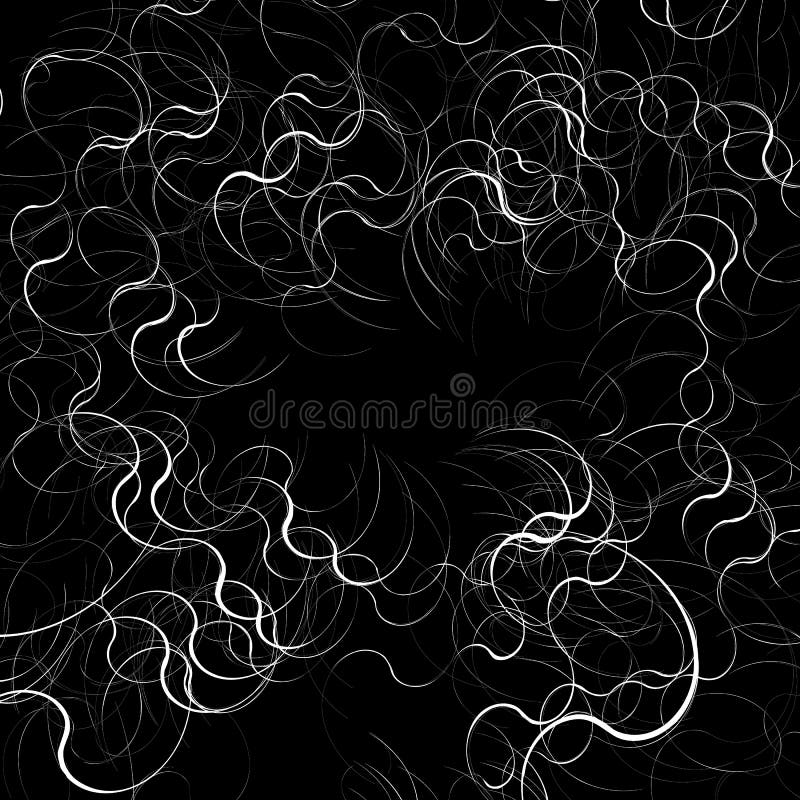 Scattered Curved, Curvy Lines. Intersecting Lines Stock Vector ...