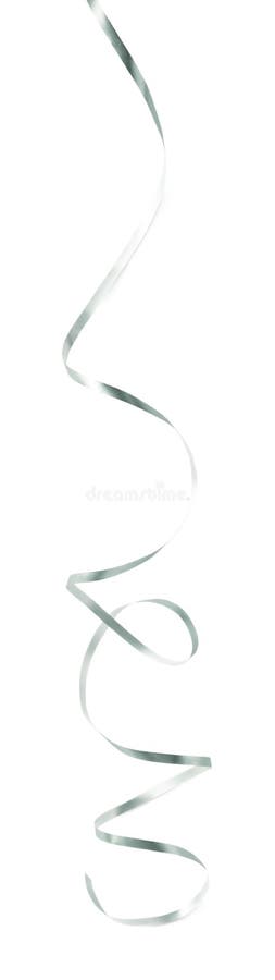 Curly and Glossy Ribbon Isolated Stock Image - Image of element ...