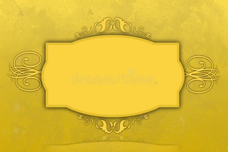 Curly Golden Frame for a Signature or Other Text Stock Illustration ...