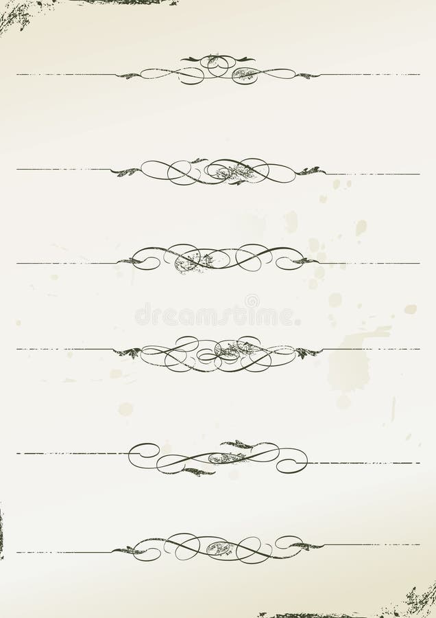 Curly grunge page rules stock vector. Illustration of decoration - 11108369