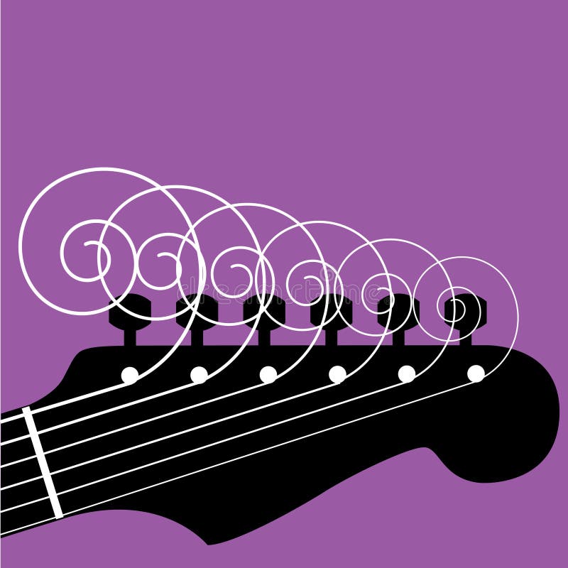 Curly guitar strings stock vector. Illustration of musical - 5429187