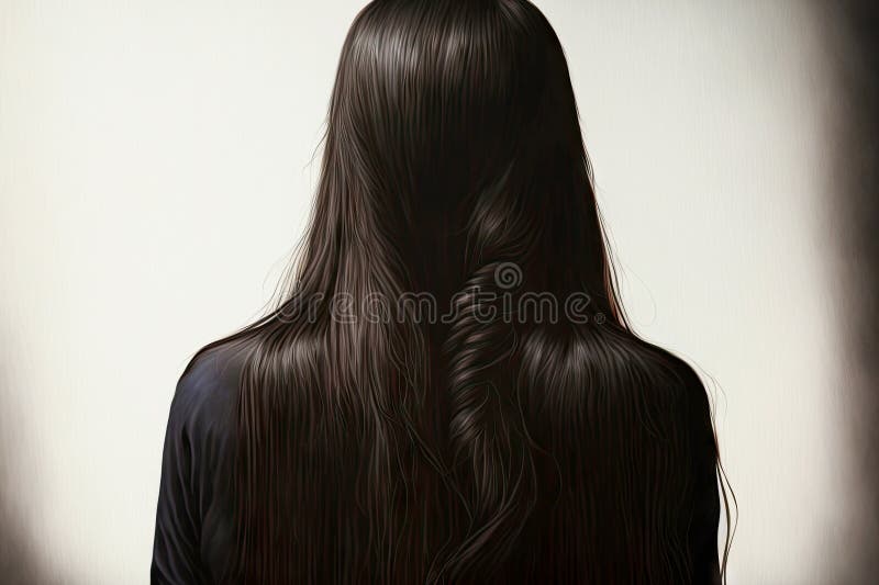 Curly hair in the back stock illustration. Illustration of cosmetic ...