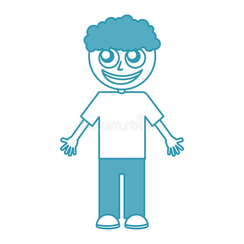 Curly haired boy character stock vector. Illustration of alone - 93078818 Curly haired boy character stock vector. Illustration of alone - 93078818