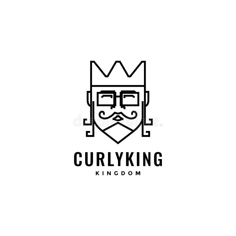 Curly King Smart Mascot Logo Design Vector Stock Vector - Illustration ...