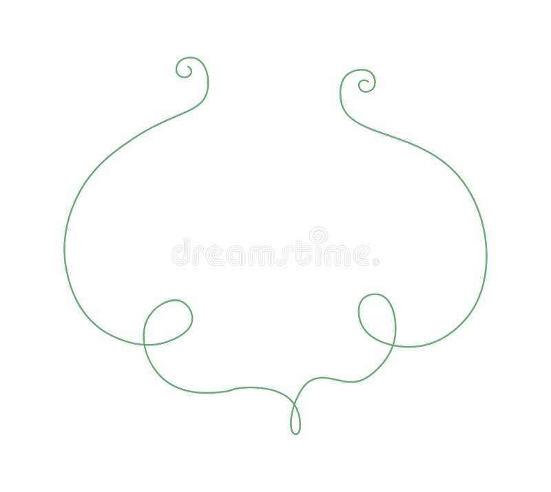 Curly Leaves Frame Flat Icon Stock Vector - Illustration of flower ...