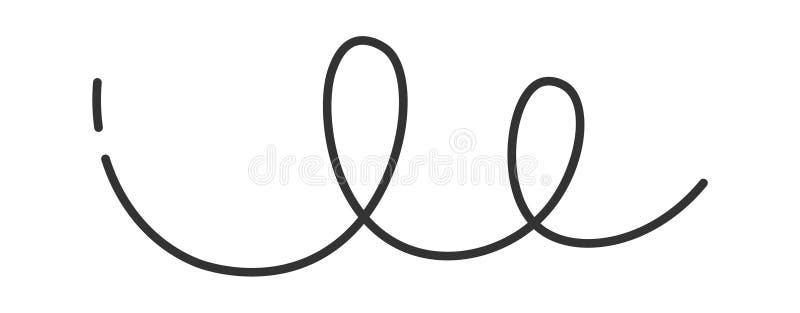 Curly Line Abstract Shape Design Stock Vector - Illustration of design ...