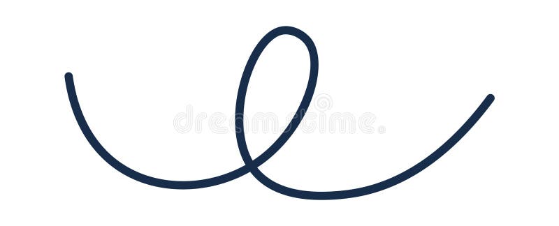 Curly Line Abstract Shape Design Stock Vector - Illustration of ...
