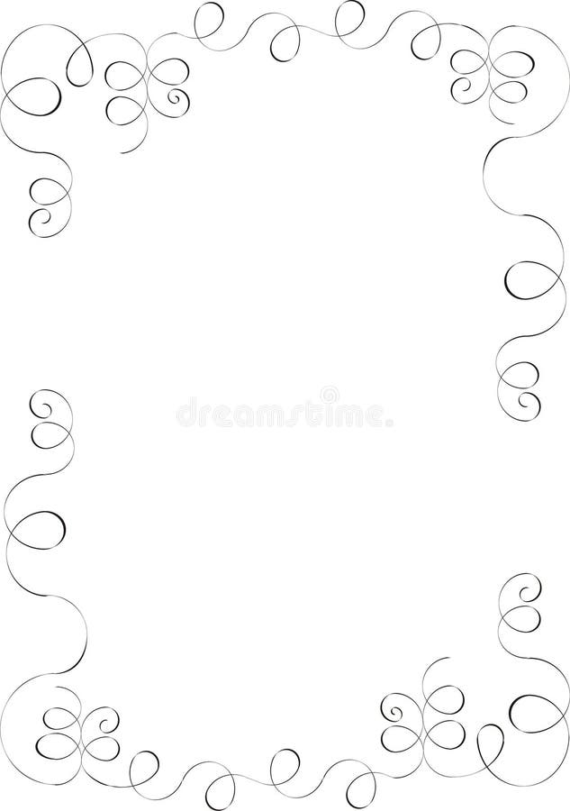 Curly line border stock illustration. Illustration of bends - 3899378