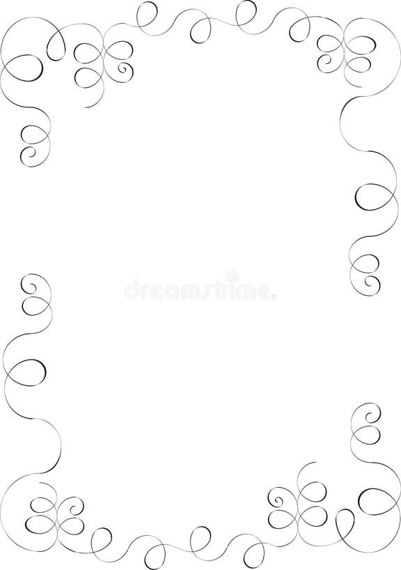 Curly Line Border Stock Illustrations – 9,389 Curly Line Border Stock ...
