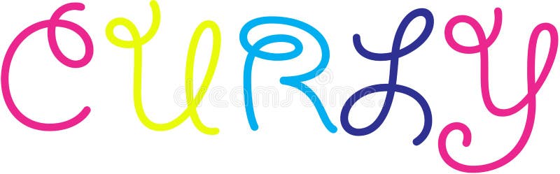 Curly Logo stock vector. Illustration of beautiful, concept - 89793893