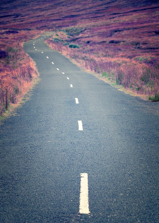 A Curly Long Deserted Road in the Middle of Nowhere Stock Image - Image ...