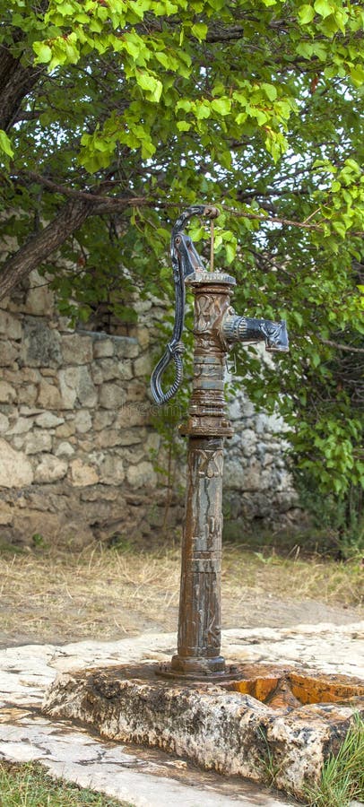 Curly Metallic Column for Water Stock Image - Image of warm, intake ...