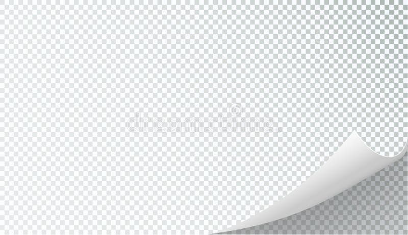 Curly Page Corner Realistic Illustration. Curled Corners Set. Paper ...