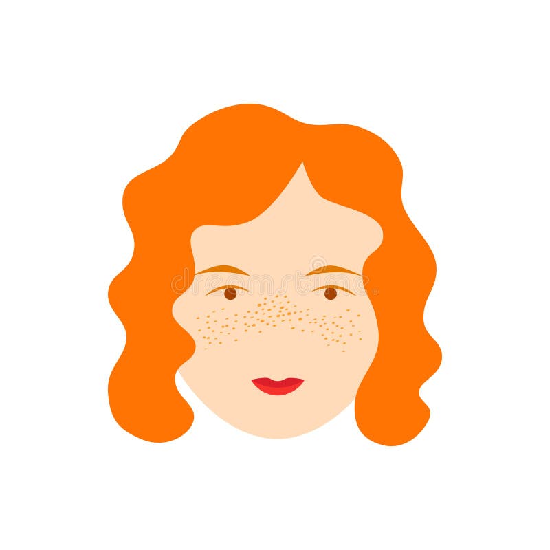 Red Hair Girl Freckles Cartoon Stock Illustrations 263 Red Hair Girl