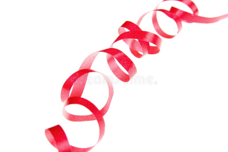 Curly and red ribbon stock photo. Image of confetti, valentine - 6782800