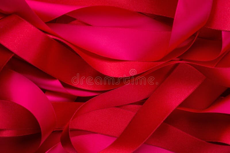 Curly red ribbon stock image. Image of color, horizontal - 66634077