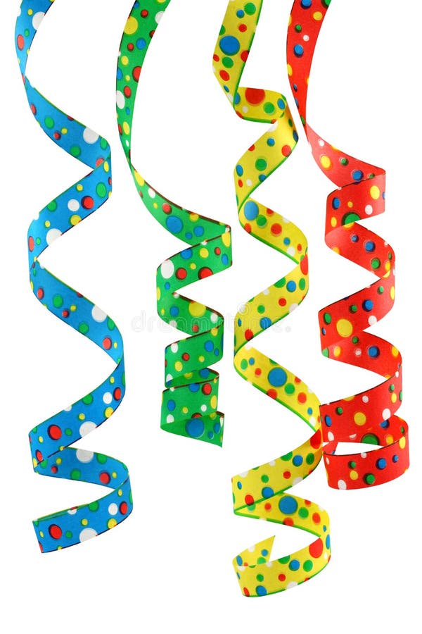 Golden curly ribbon stock image. Image of party, ribbon - 31747349