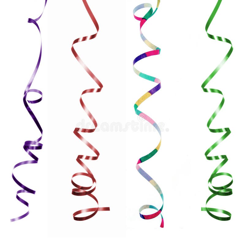 Curly ribbons stock image. Image of blue, hanging, festive - 7642975
