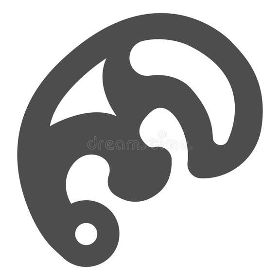 Curly Ruler with Forms Solid Icon, Sewing Tools Concept. Vector ...