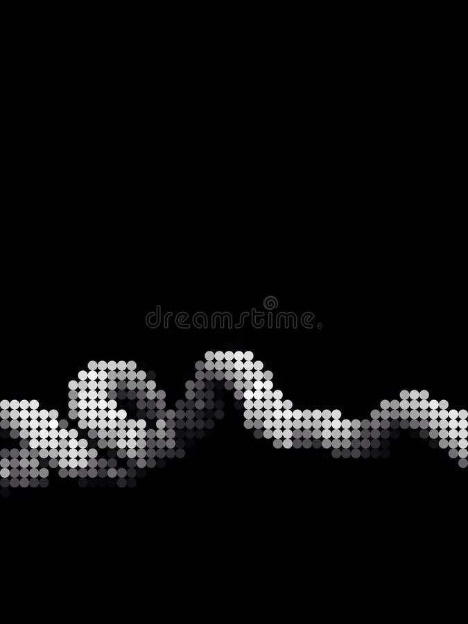 Curly Shape Made with Dots Over Black Stock Vector - Illustration of ...