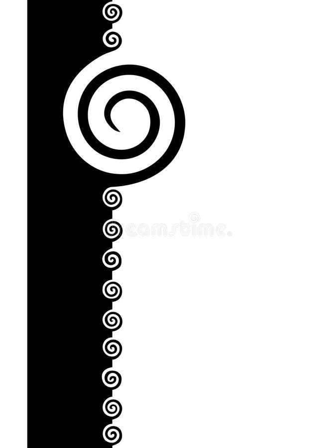 Curly spiral border stock vector. Illustration of design - 3761554