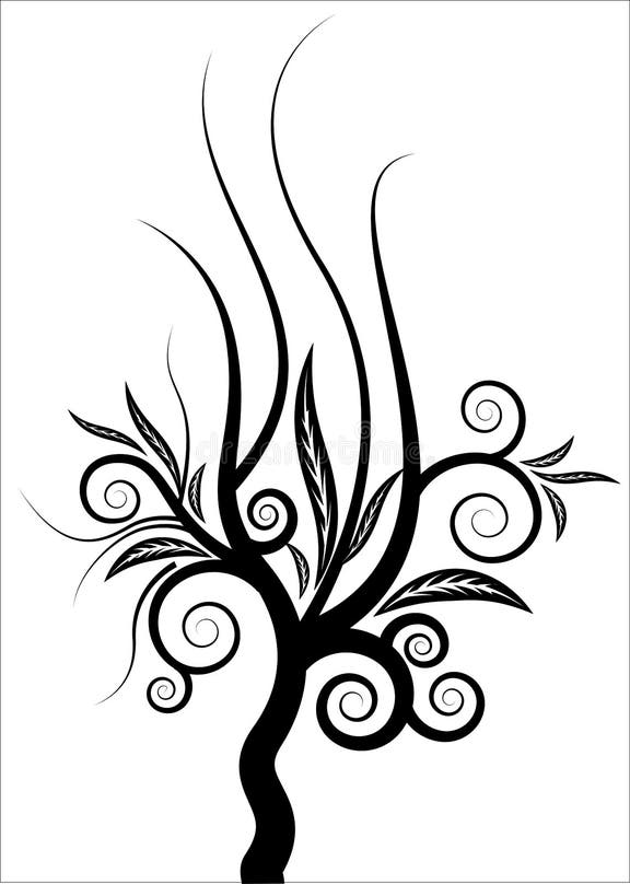 Curly Tree Vector stock vector. Illustration of active - 29667592