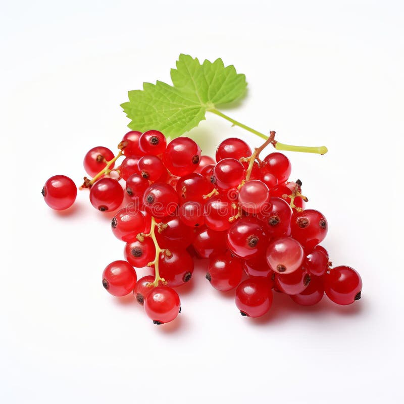 Vibrant Red Currants on White Background Composition Photography Stock ...