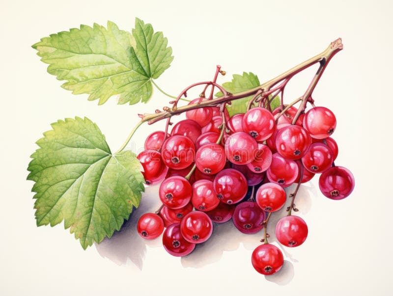 Currant Watercolor Style Isolated on White Background Stock Image ...