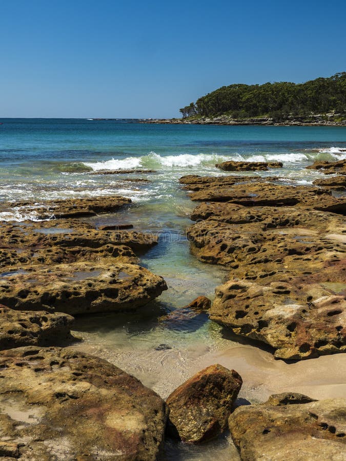 Currarong Bay, Leading To Abrahams Bosom Beach Stock Photo - Image of ...