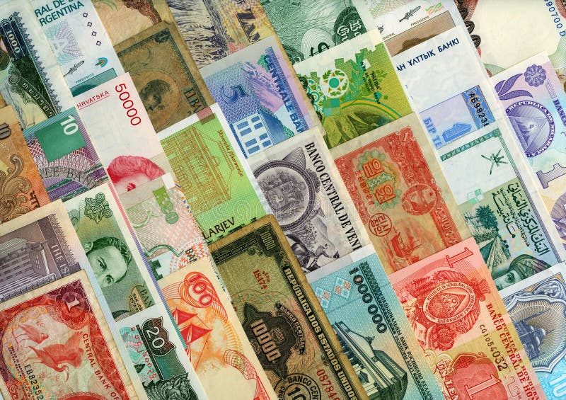 Banknotes of Different Countries Stock Image - Image of paper, bills ...