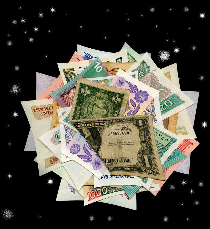 Currencies from Around the World, Paper Banknotes. Stock Image - Image ...