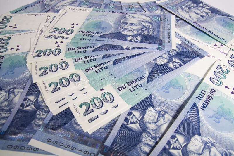 Lithuanian currency litas stock photo. Image of macro - 14782892
