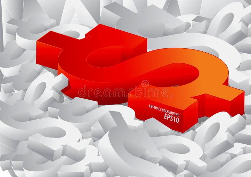 Currency Abstract Background Red Color Stock Vector - Illustration of ...