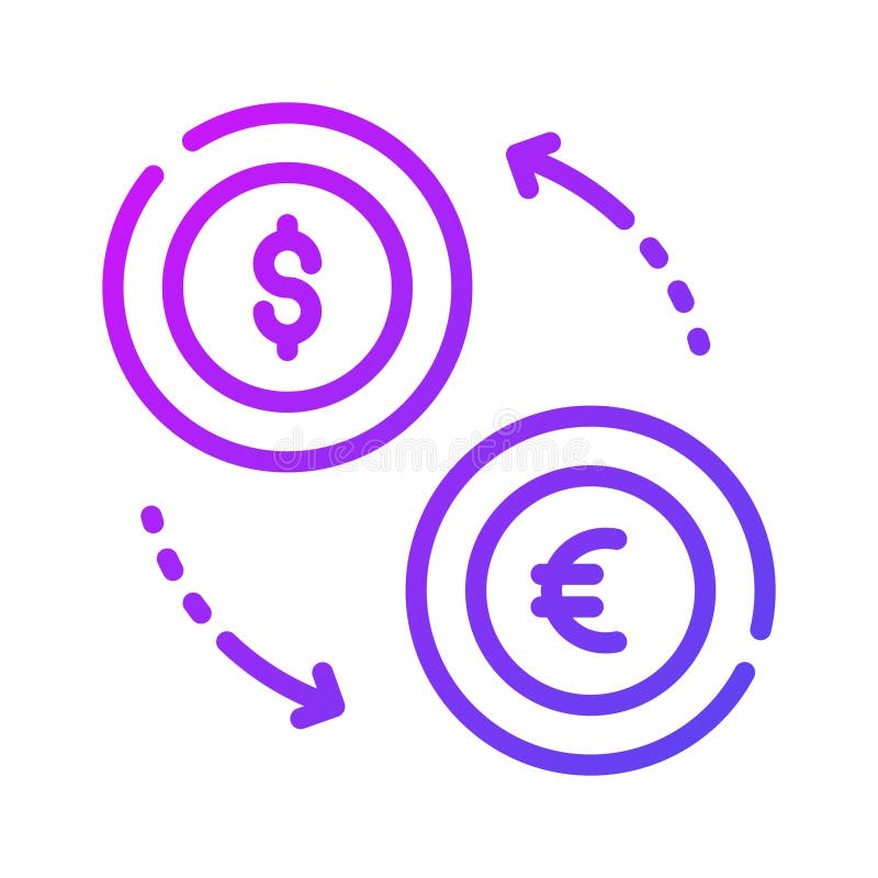 Currency with Arrow Denoting Money Exchange Vector, Currency Convertor ...