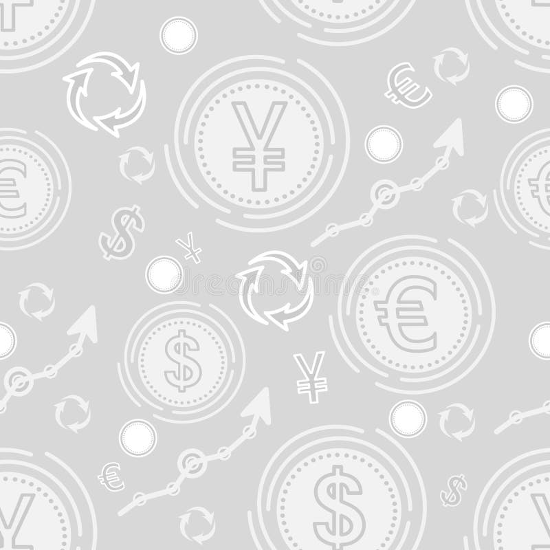 Currency Business Seamless Pattern Stock Vector - Illustration of ...
