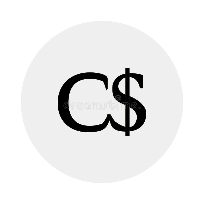 Dollar Canada Canadian Currency Symbol Icon Vector Illustration Stock ...