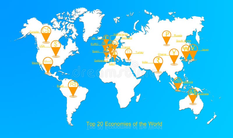 Currency Chain of the World Stock Illustration - Illustration of ...