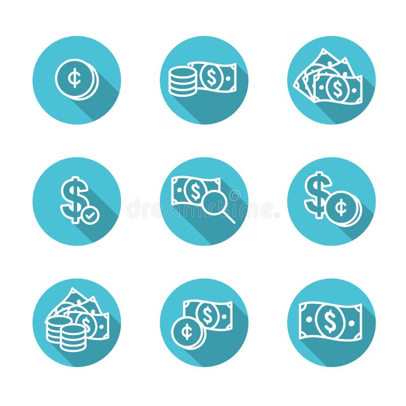 Currency Circulation / Money Exchange Rate Icon with Dollar Bill Stock ...