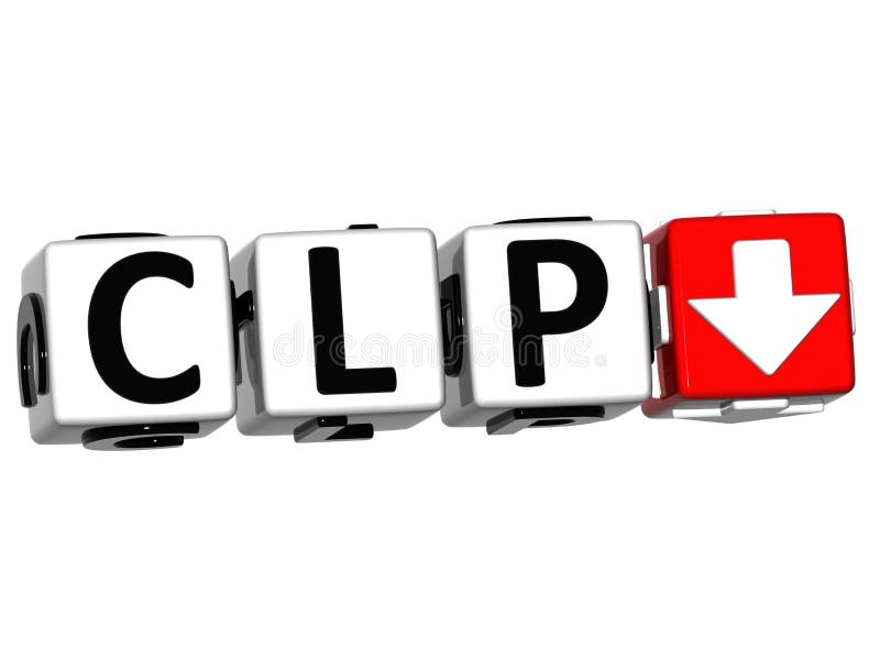 Currency CLP Rate Concept Symbol Button on White Background Stock ...