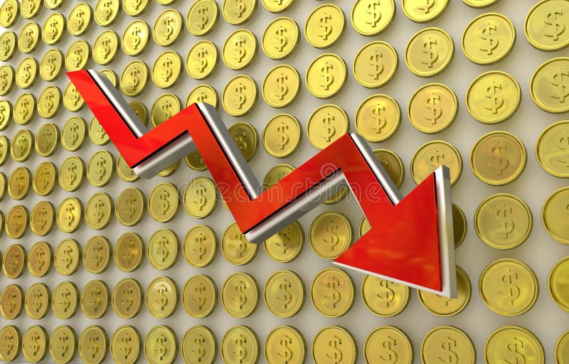 Currency collapse - dollar stock illustration. Illustration of economy ...