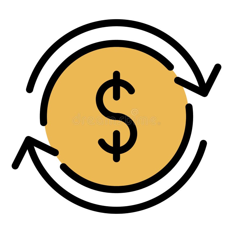 Currency Conversion Icon Color Outline Vector Stock Vector ...