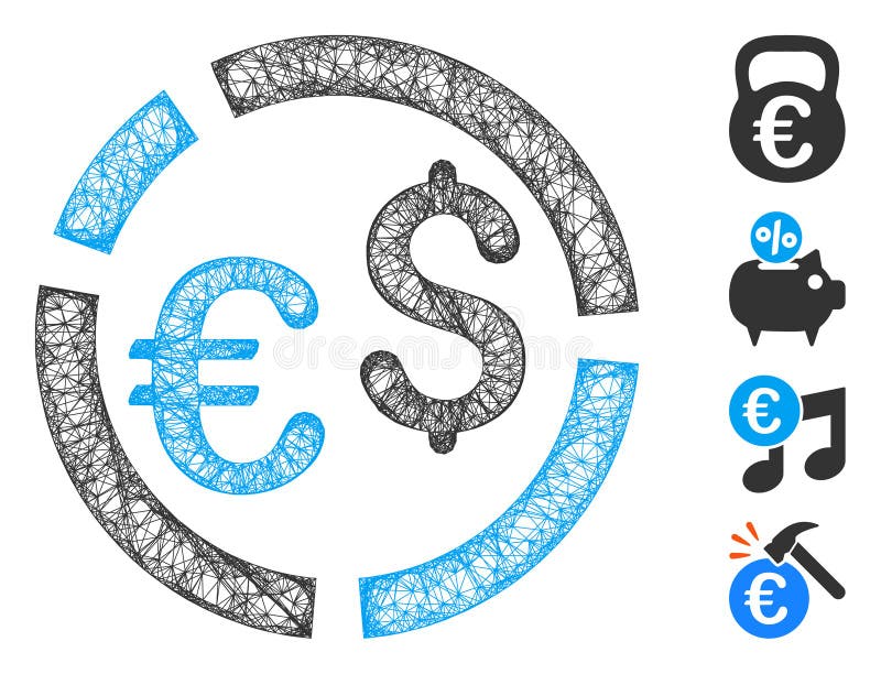 Currency Diagram Web Vector Mesh Illustration Stock Illustration ...