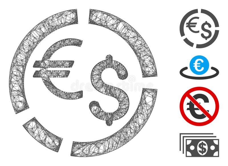 Currency Diagram Web Vector Mesh Illustration Stock Illustration ...
