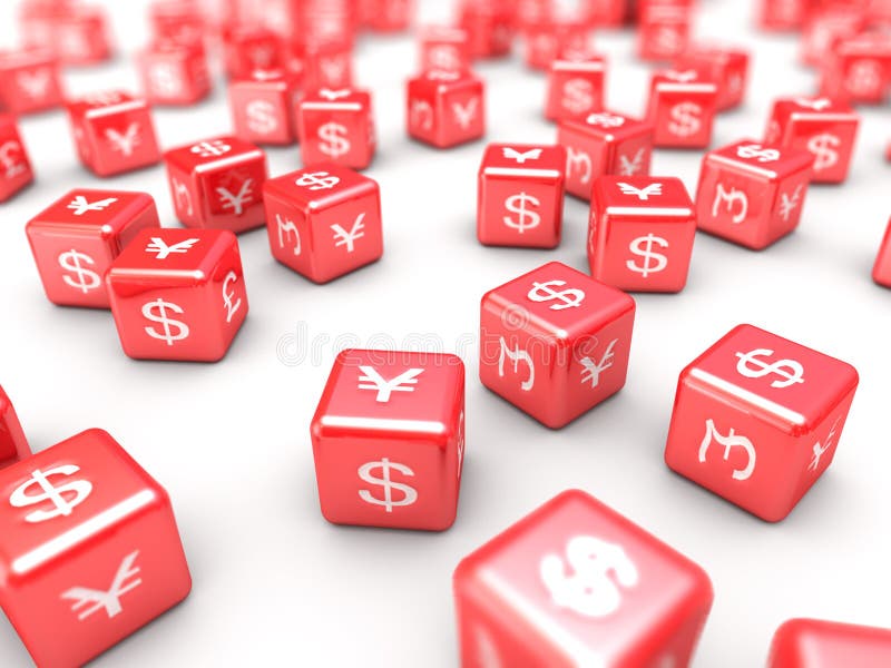 Big Currency Dice and Forex Chart Stock Illustration - Illustration of ...
