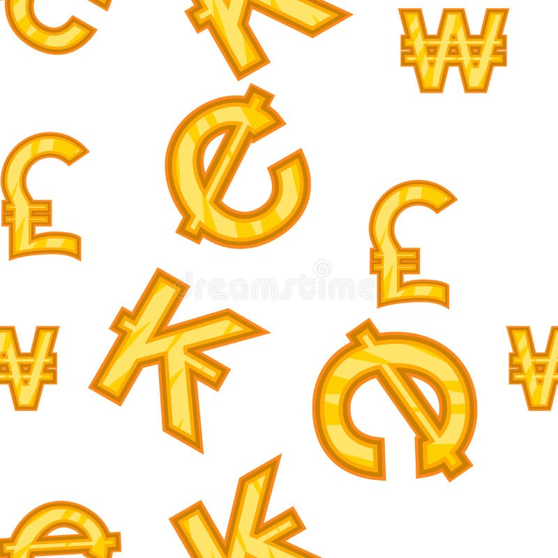 Currency of Different Countries Pattern Stock Vector - Illustration of ...