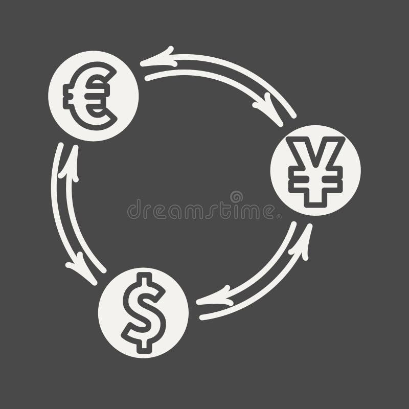 Currency Exchange - Business Icon in Flat Style. Graphic Design ...