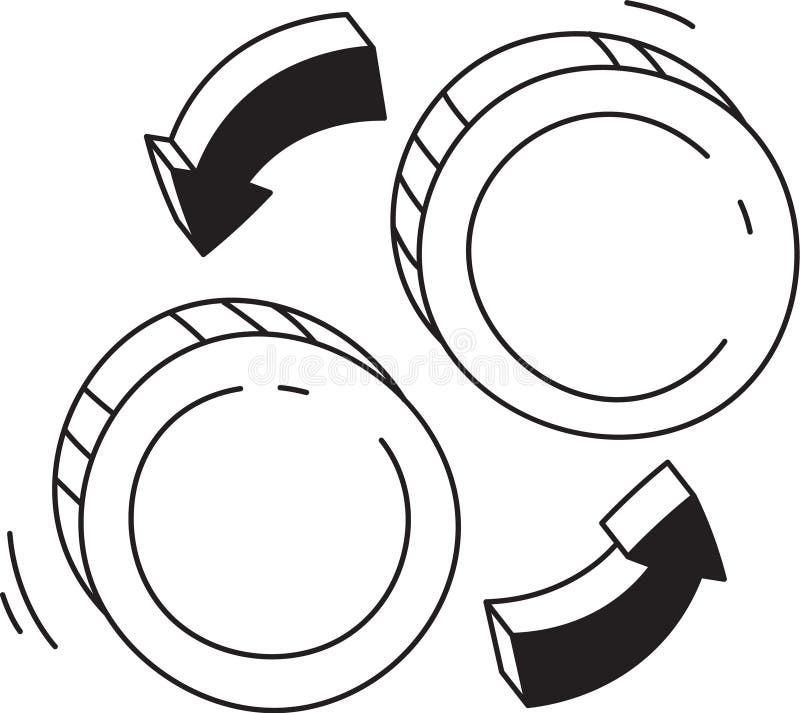 Currency Exchange Coins Doodle Stock Vector - Illustration of vector ...