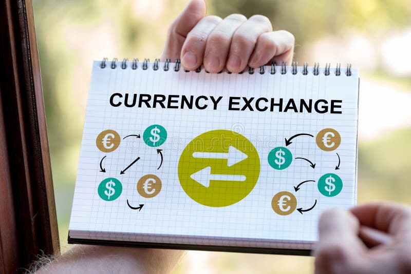 Currency Exchange Concept on a Notepad Stock Photo - Image of trade ...